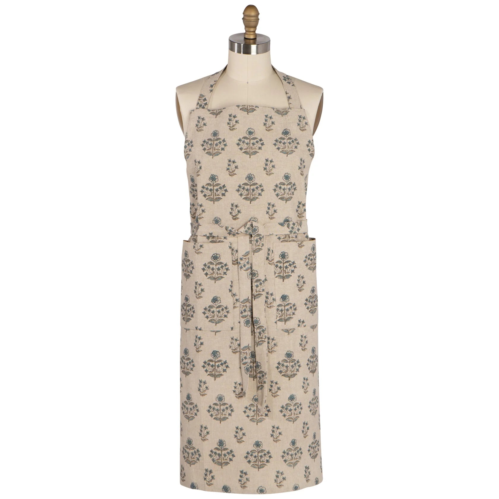 Salvia Block Print Apron – Sweet Pea Apothecary